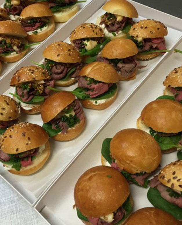 Shop Catering: Mini Roast Beef Brioche Rolls